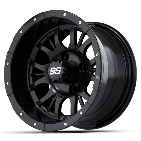 12x7 Matte Black Diesel Wheel – Drew B Golf Carts & Parts